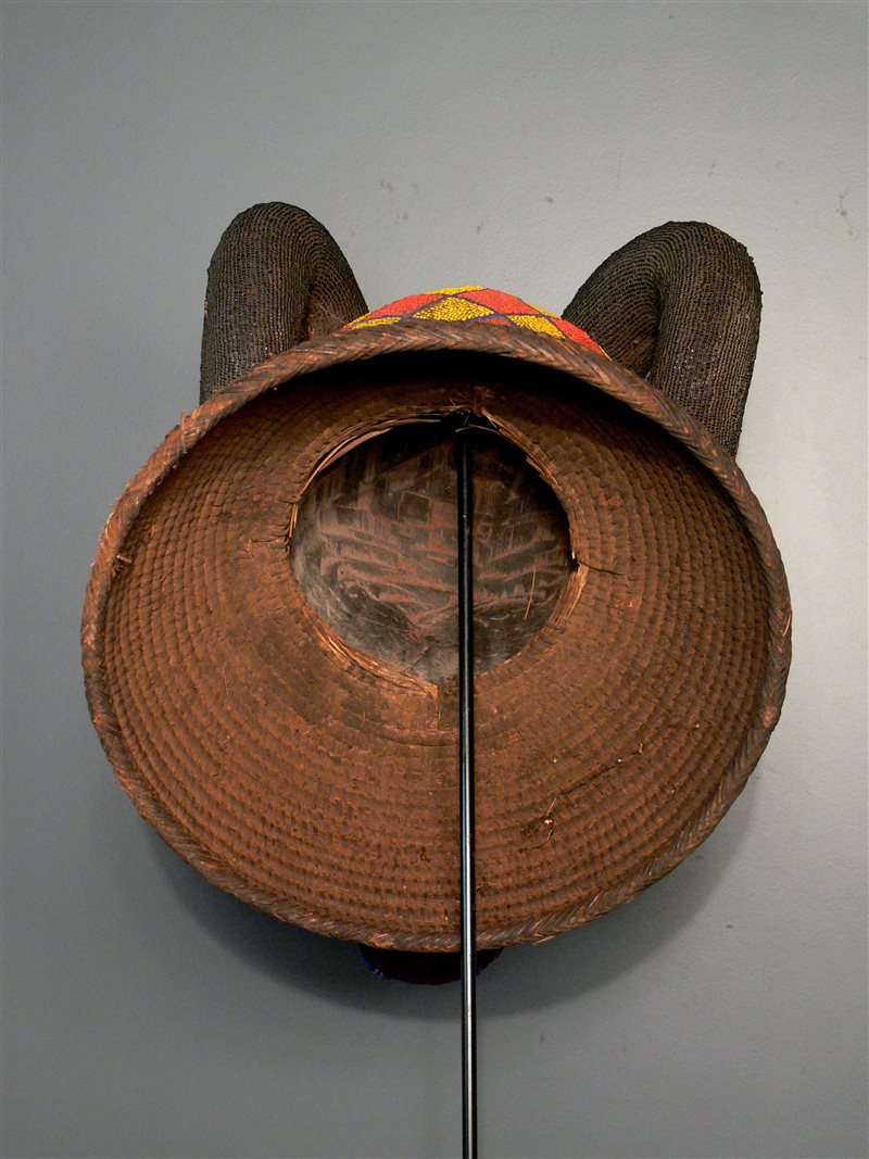 Bamileke buffalo beaded mask (3658) - African mask, tribal art ...