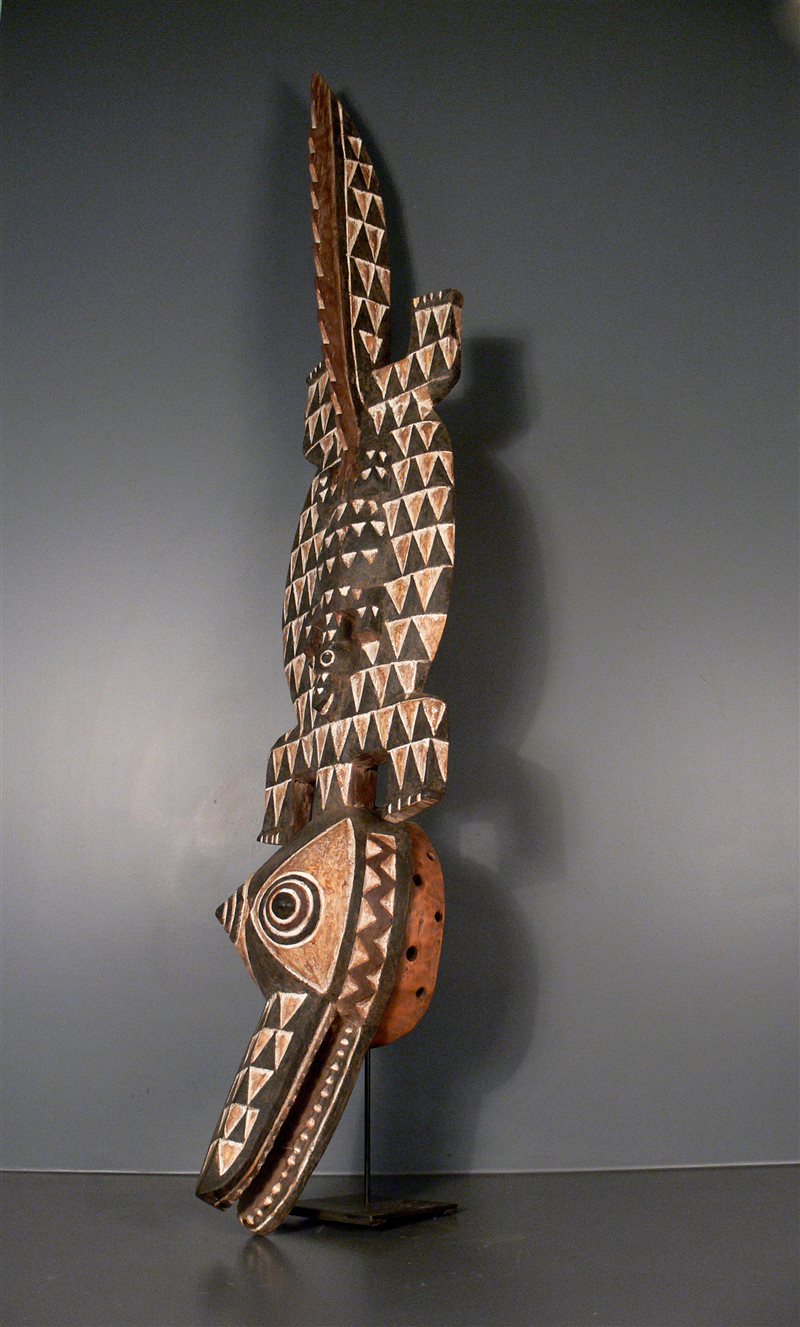 Gurunsi Crocodile Mask (3679) - African mask, tribal art, primitive art