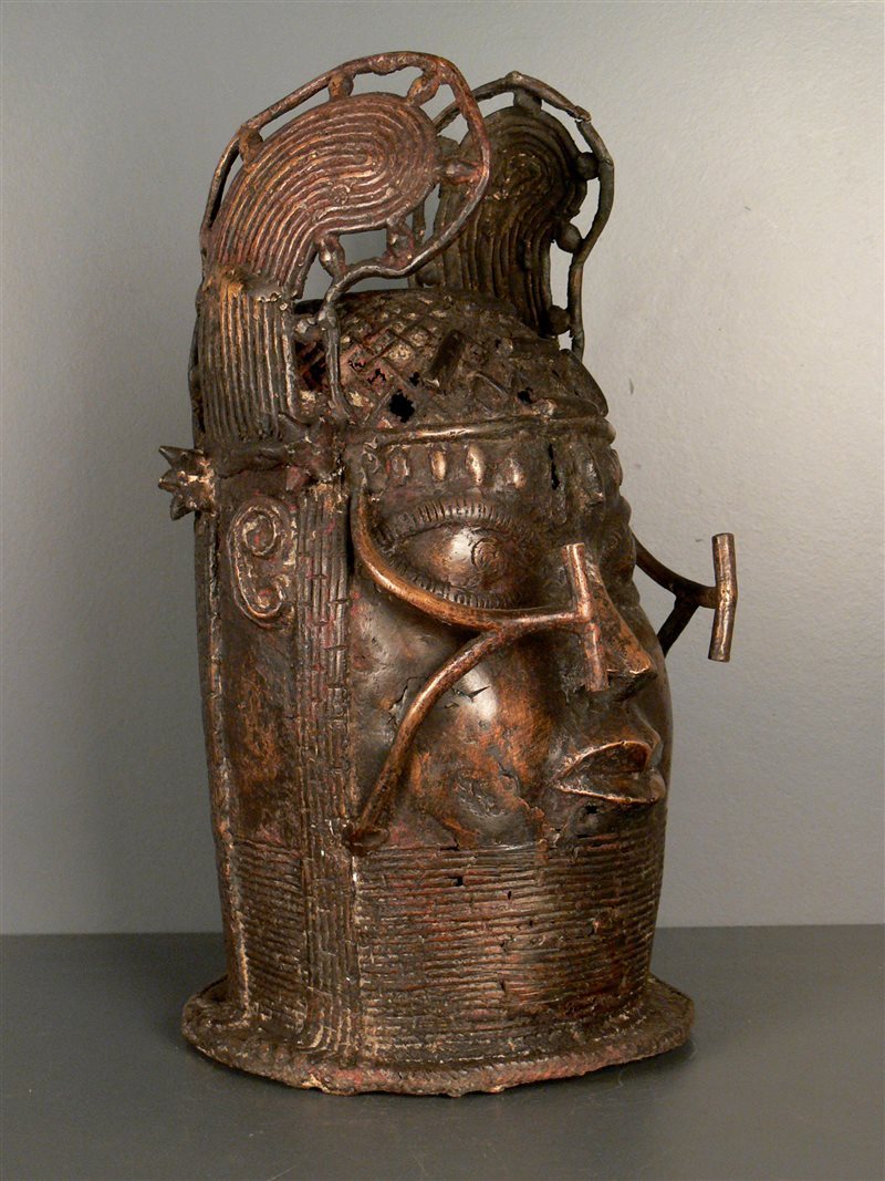 Benin Bini Edo Head (3729) - Head Bénin - African art Nigeria
