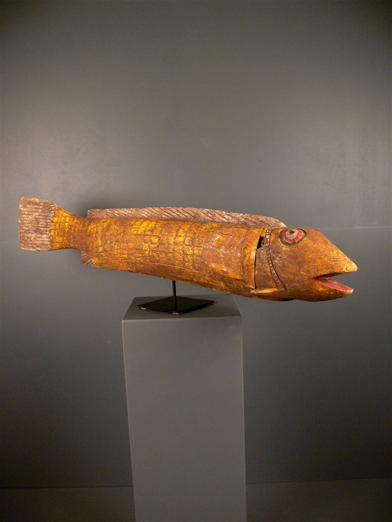 Bozo fish puppet (3880) - Puppets, dolls Bozo - African art