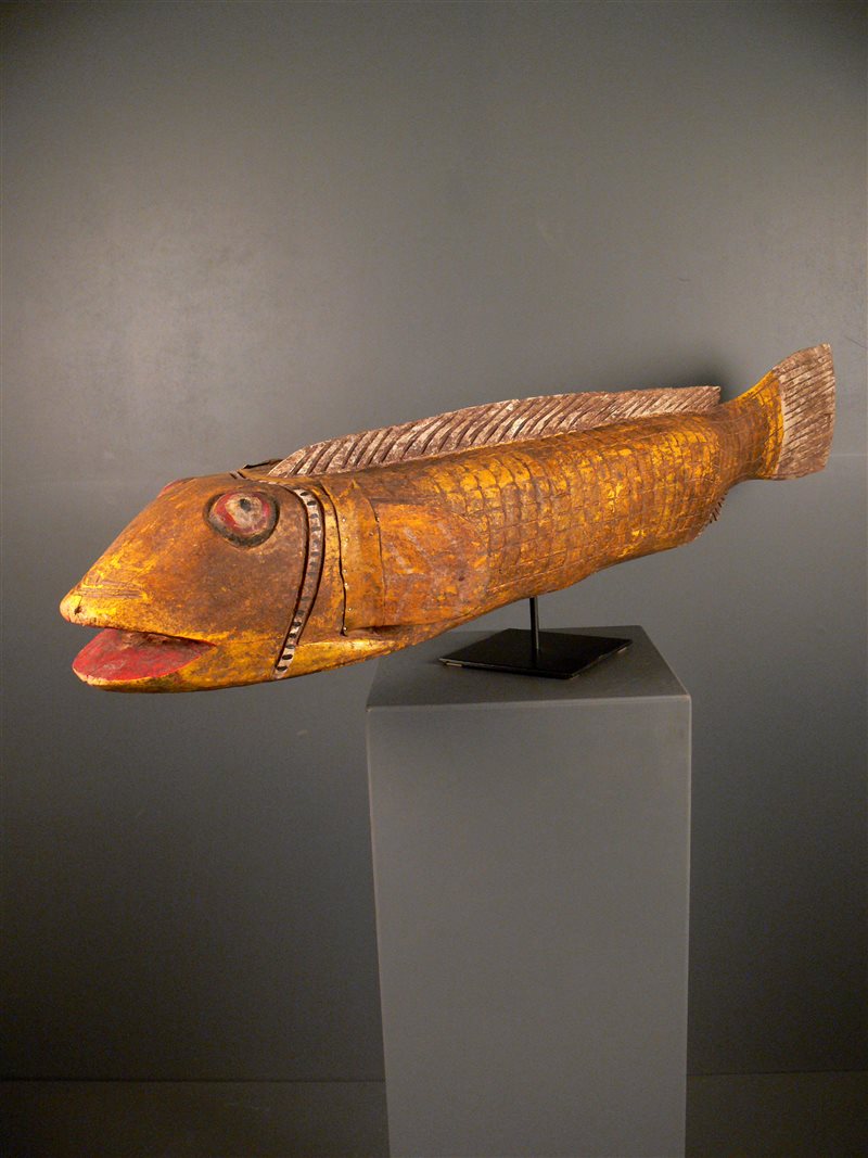 Bozo fish puppet (3880) - Puppets, dolls Bozo - African art
