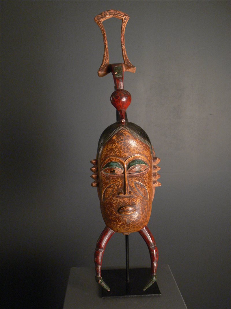 Gouro Zaouli Mask (3953) - African mask, tribal art, primitive art