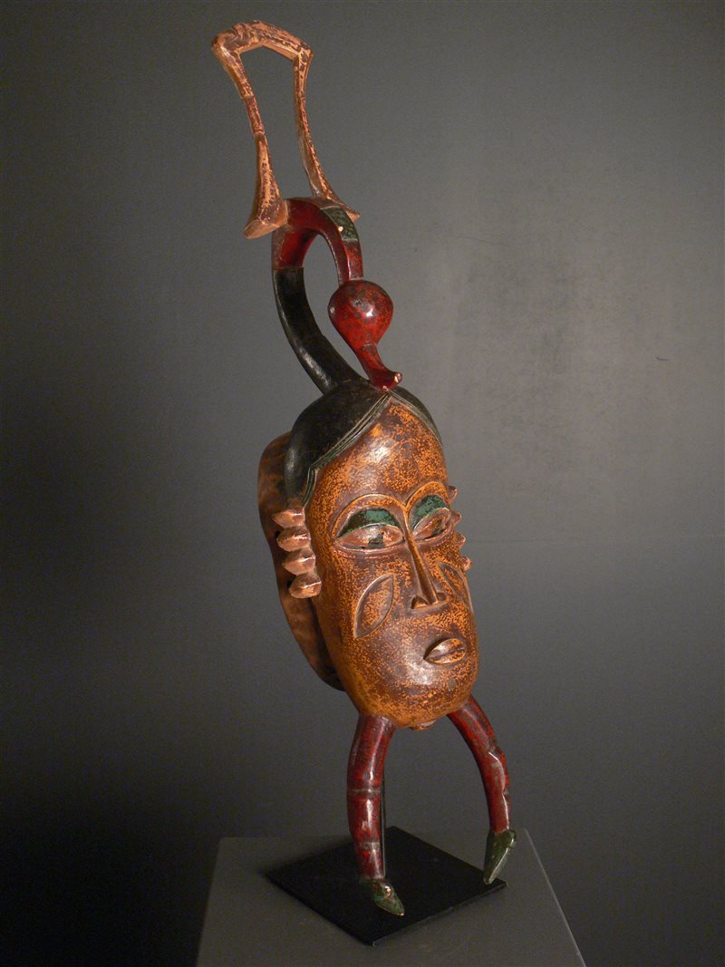 Gouro Zaouli Mask (3953) - African mask, tribal art, primitive art