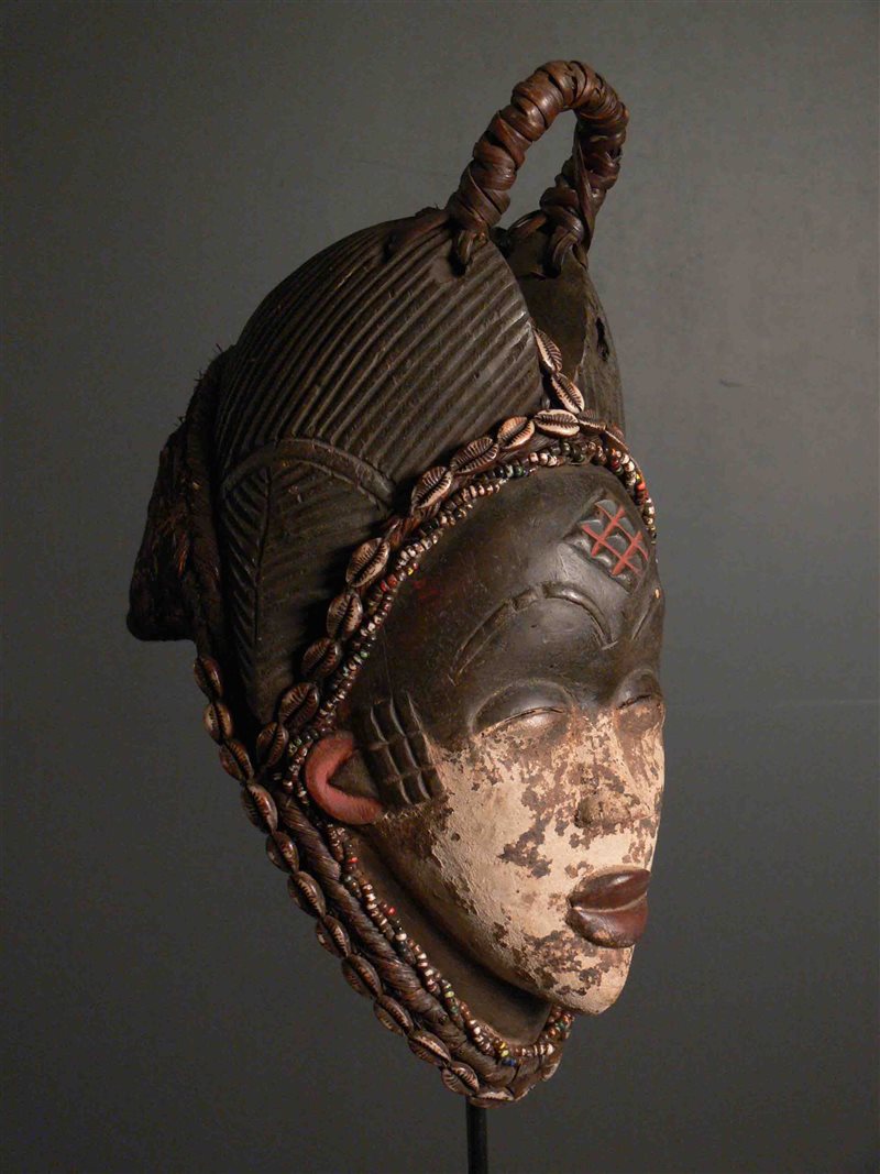 Punu Mask (4012) - African mask, tribal art, primitive art Punu