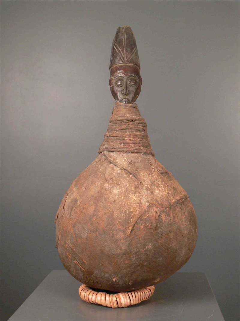 Calebasse Mangbetu (4095) - Jarres, amphores, pot Mangbetu - Art africain
