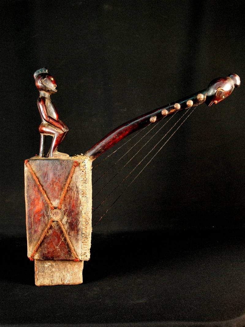 Harpe Kongo (420) - Musique Kongo - Art africain rdc ex zaire