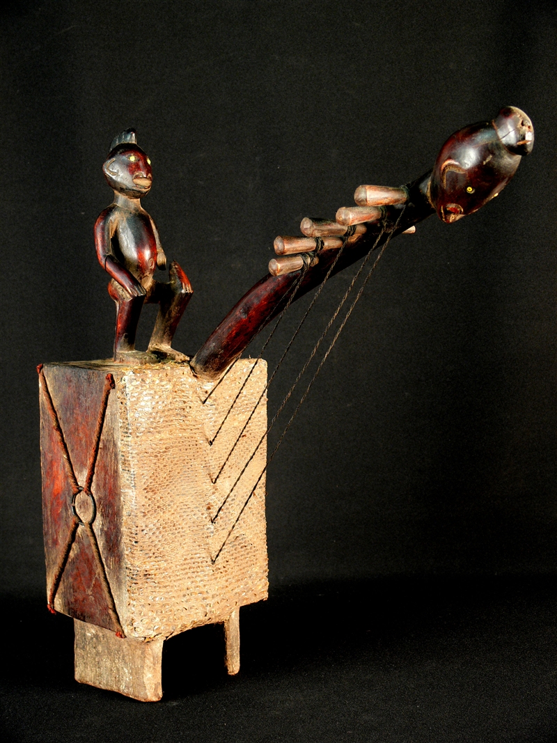 Harpe Kongo (420) - Musique Kongo - Art africain rdc ex zaire