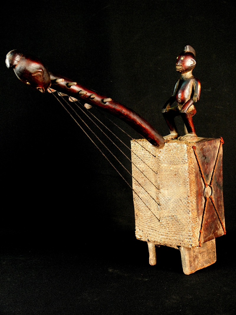 Harpe Kongo (420) - Musique Kongo - Art africain rdc ex zaire