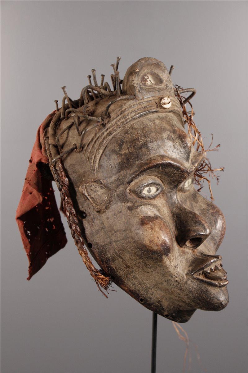 Masque Kongo Yombé (4350) - Masque africain Kongo - Art africain