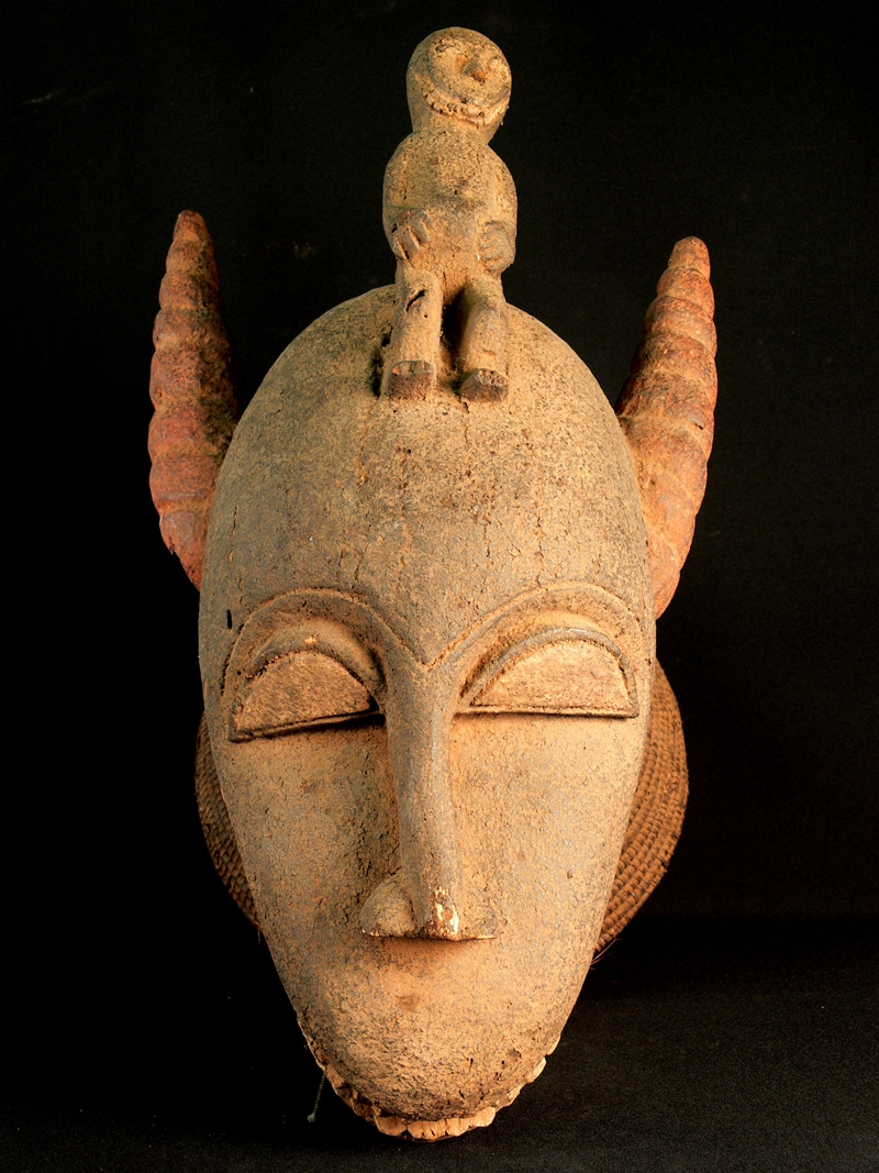 Mambila helmet mask (446) - African mask, tribal art, primitive art