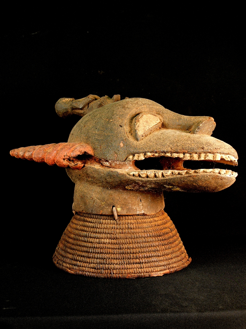 Mambila helmet mask (446) - African mask, tribal art, primitive art