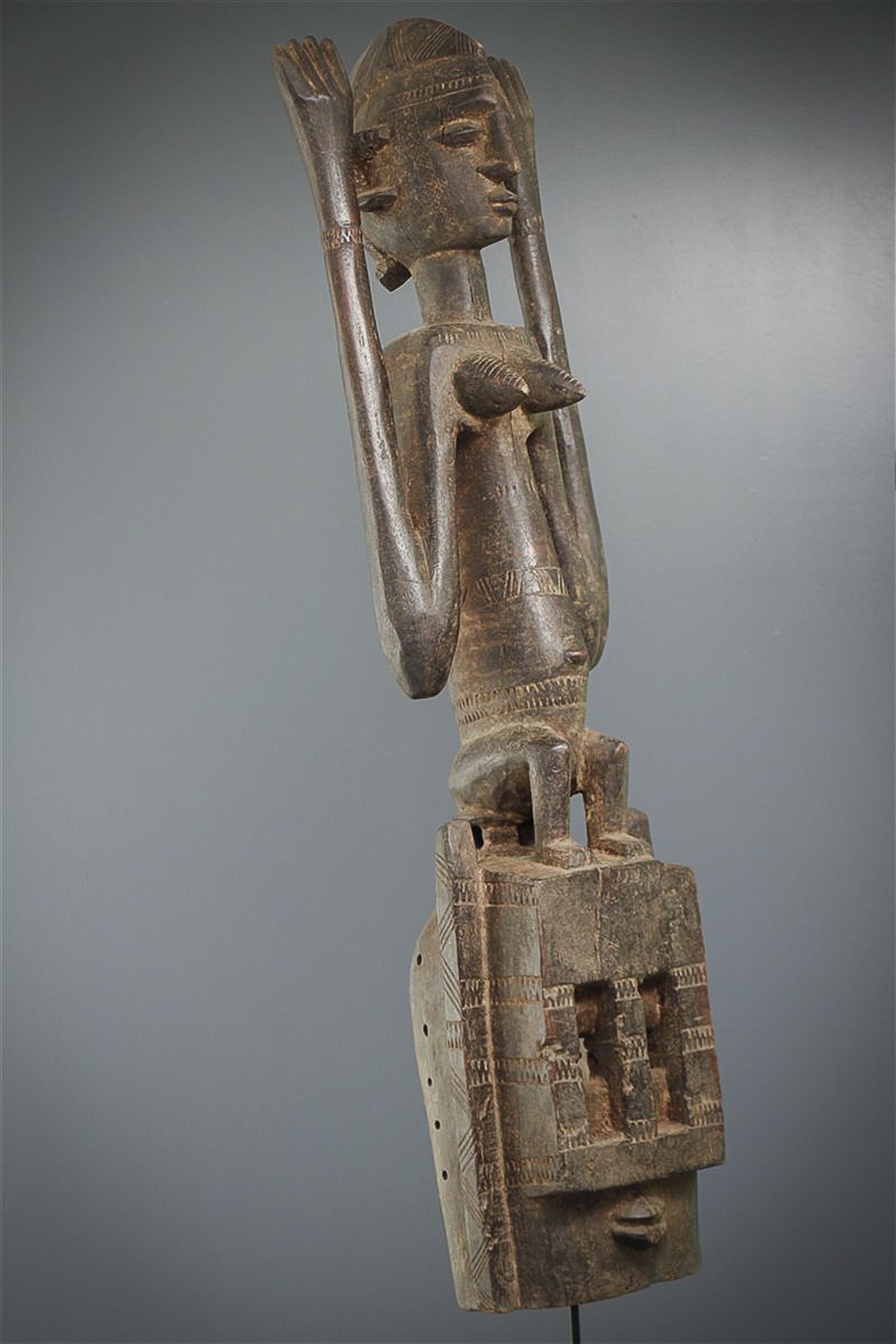 (4845) - African mask, tribal art, primitive art Dogon - African art