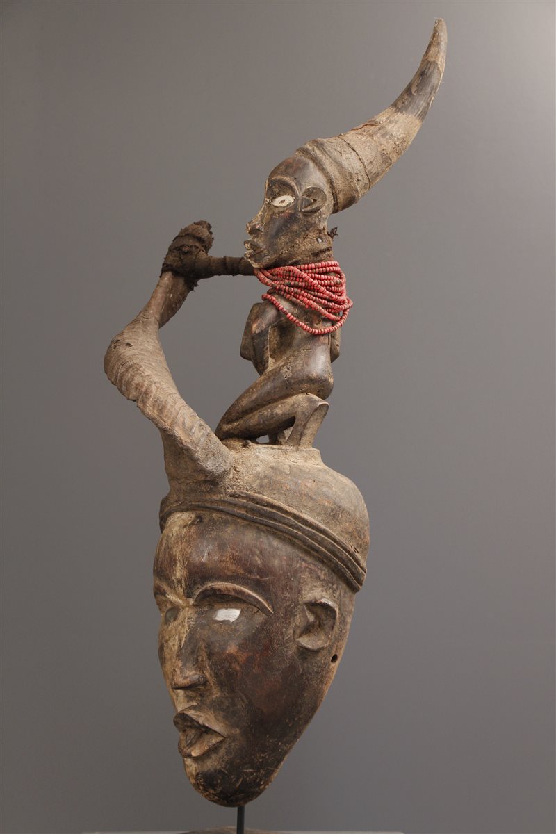 Masque Kongo Yombe (5017) - Masque africain Kongo - Art africain