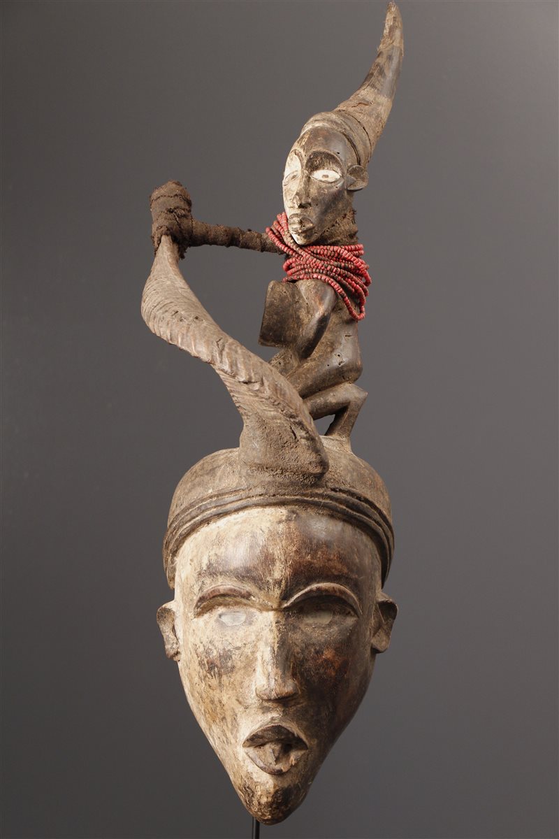 Masque Kongo Yombe (5017) - Masque africain Kongo - Art africain