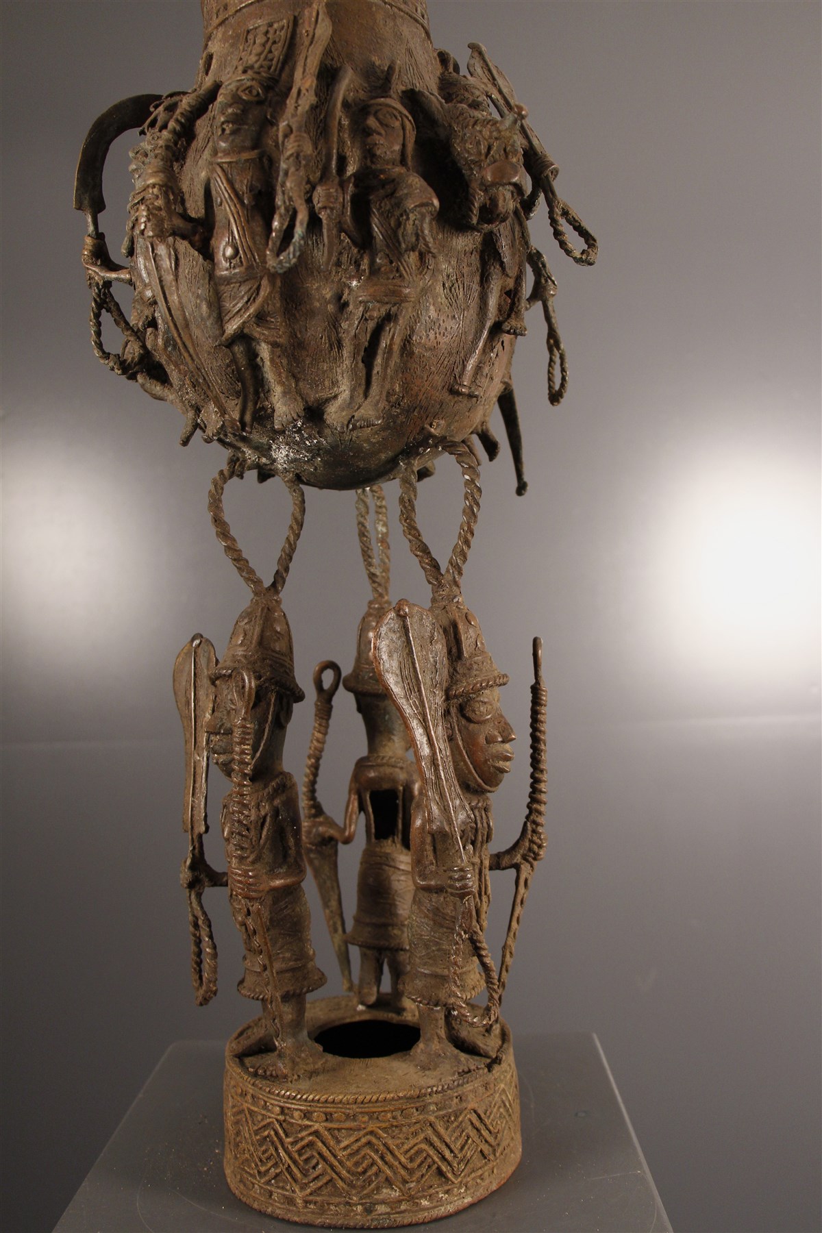 Pot à oracle Benin Bini Edo (5605) - Bronze africain Bénin - Art africain