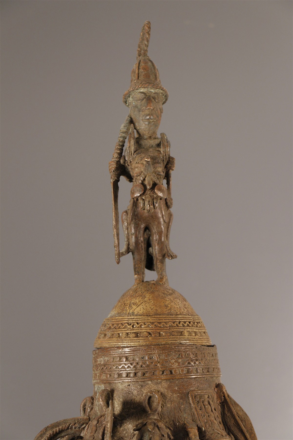 Pot à oracle Benin Bini Edo (5605) - Bronze africain Bénin - Art africain