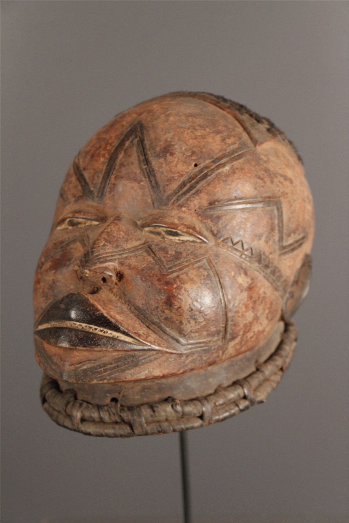 Masque casque Makonde Lipiko (5615) - Masque africain Makonde