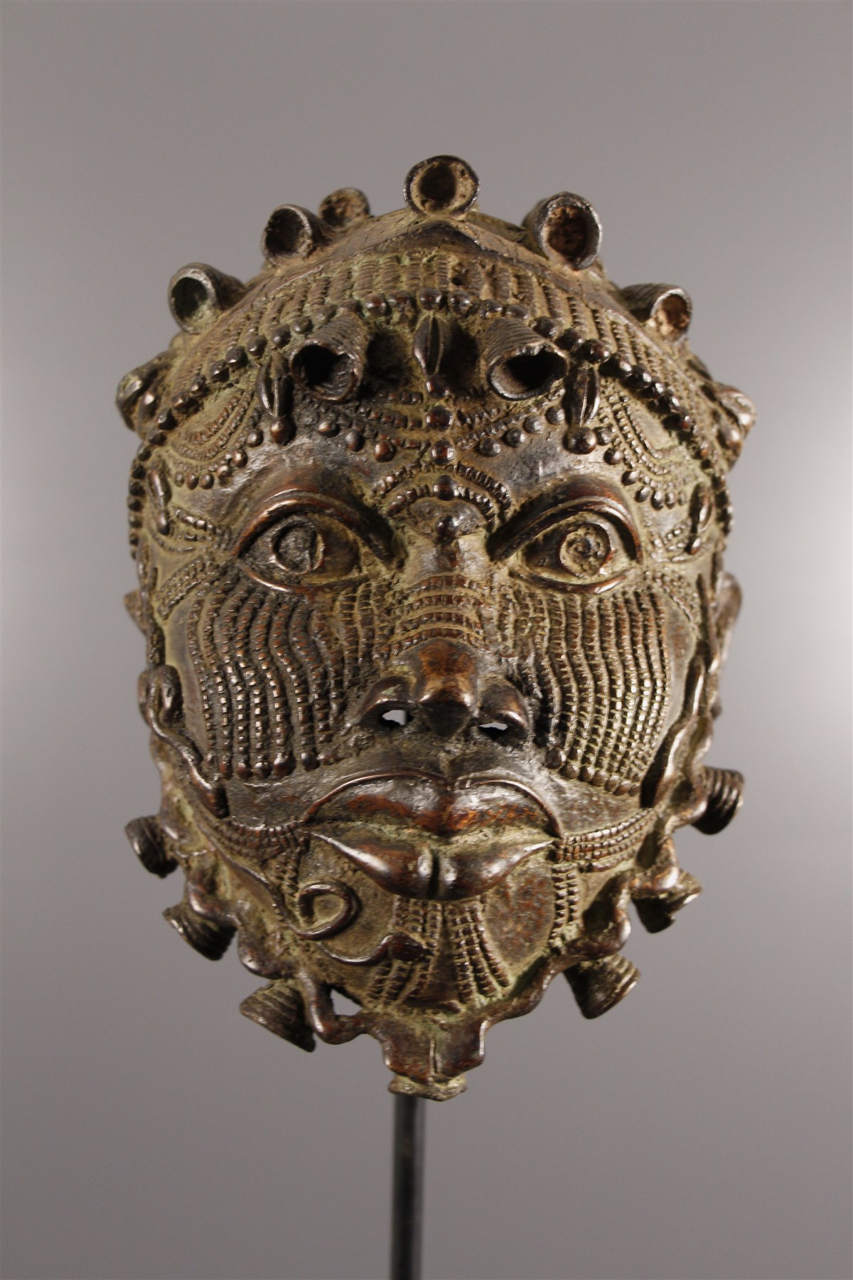 Masque Oba Benin Bini Edo (5635) - Masque africain Bénin - Art africain
