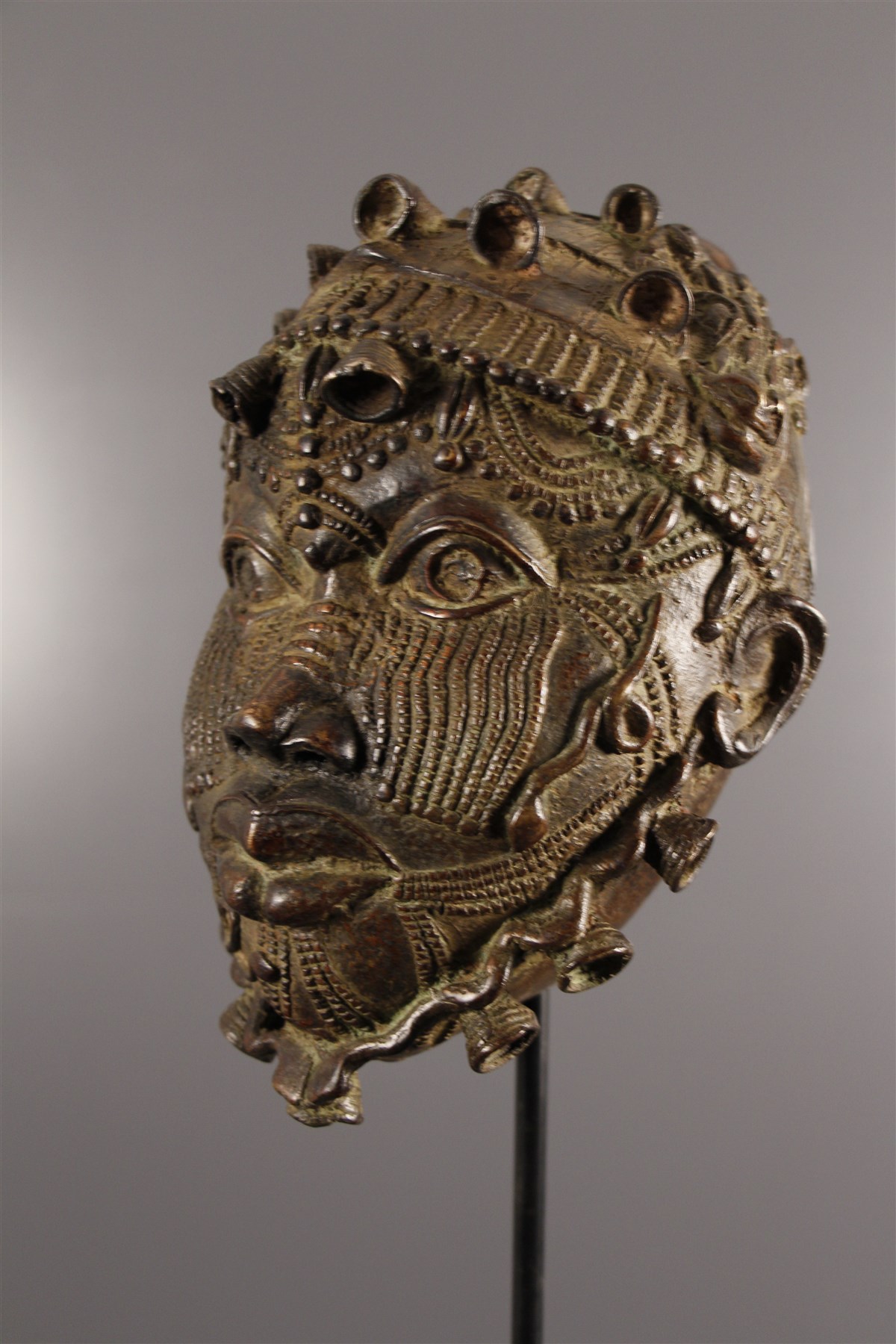 Masque Oba Benin Bini Edo (5635) - Masque africain Bénin - Art africain