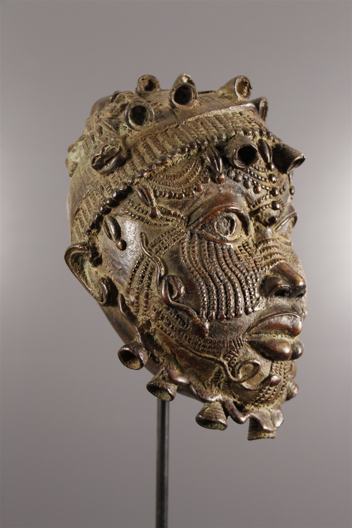 Masque Oba Benin Bini Edo (5635) - Masque africain Bénin - Art africain