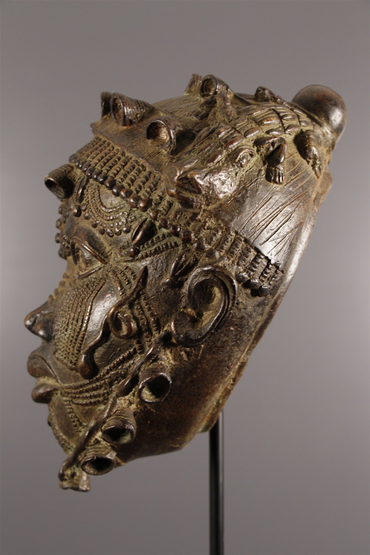 Masque Oba Benin Bini Edo (5635) - Masque africain Bénin - Art africain