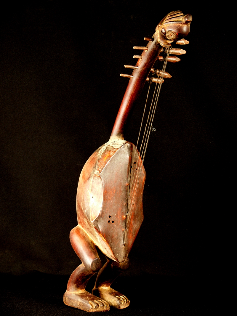 Harpe Fang (588) - Musique Mangbetu - Art africain rdc ex zaire