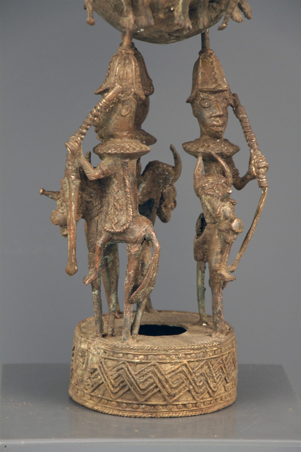 Pot à oracle Benin Bini Edo (5966) - Bronze africain Bénin - Art africain