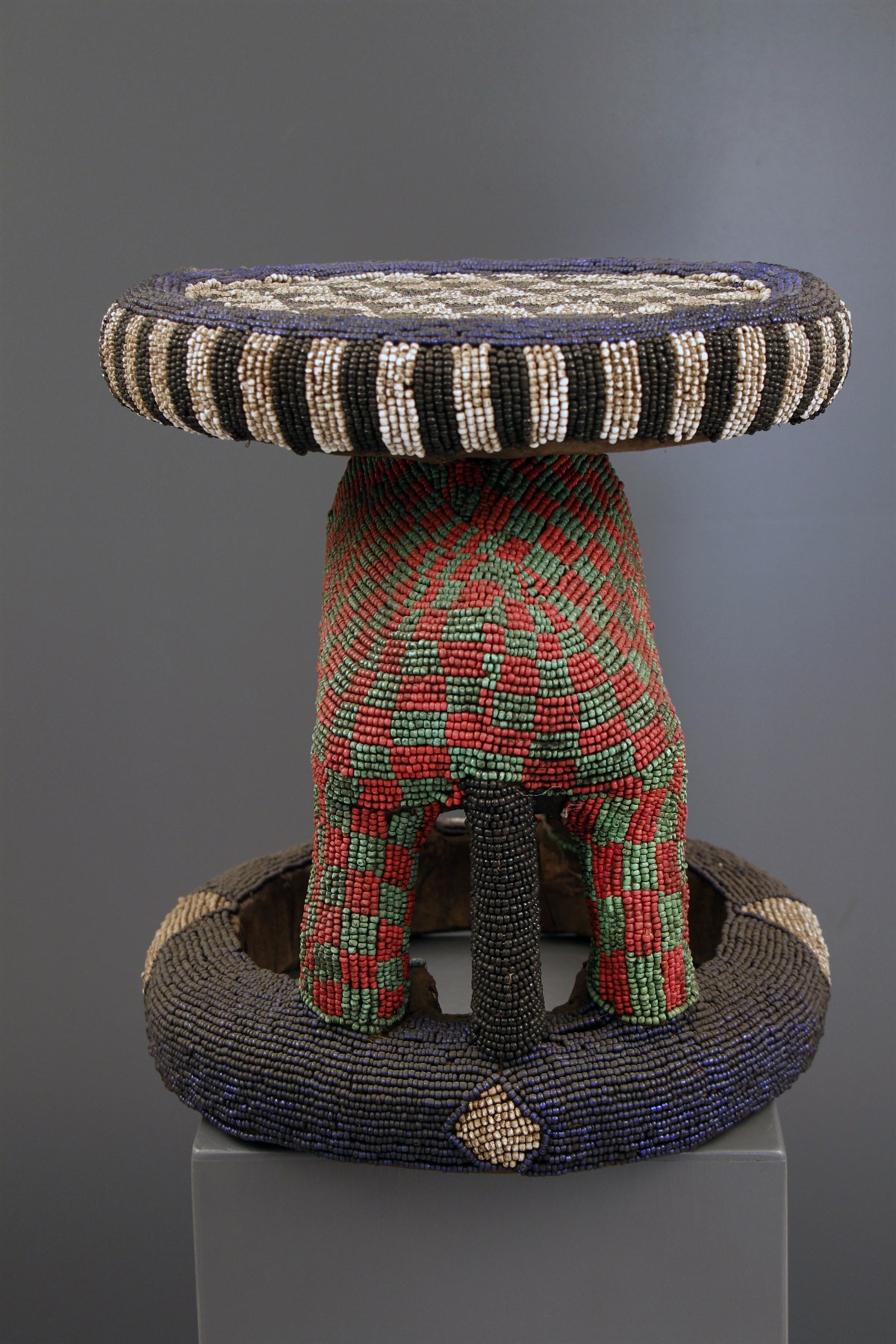 Tabouret royal Bamiléké (6103) - Tabourets Bamileke - Art africain