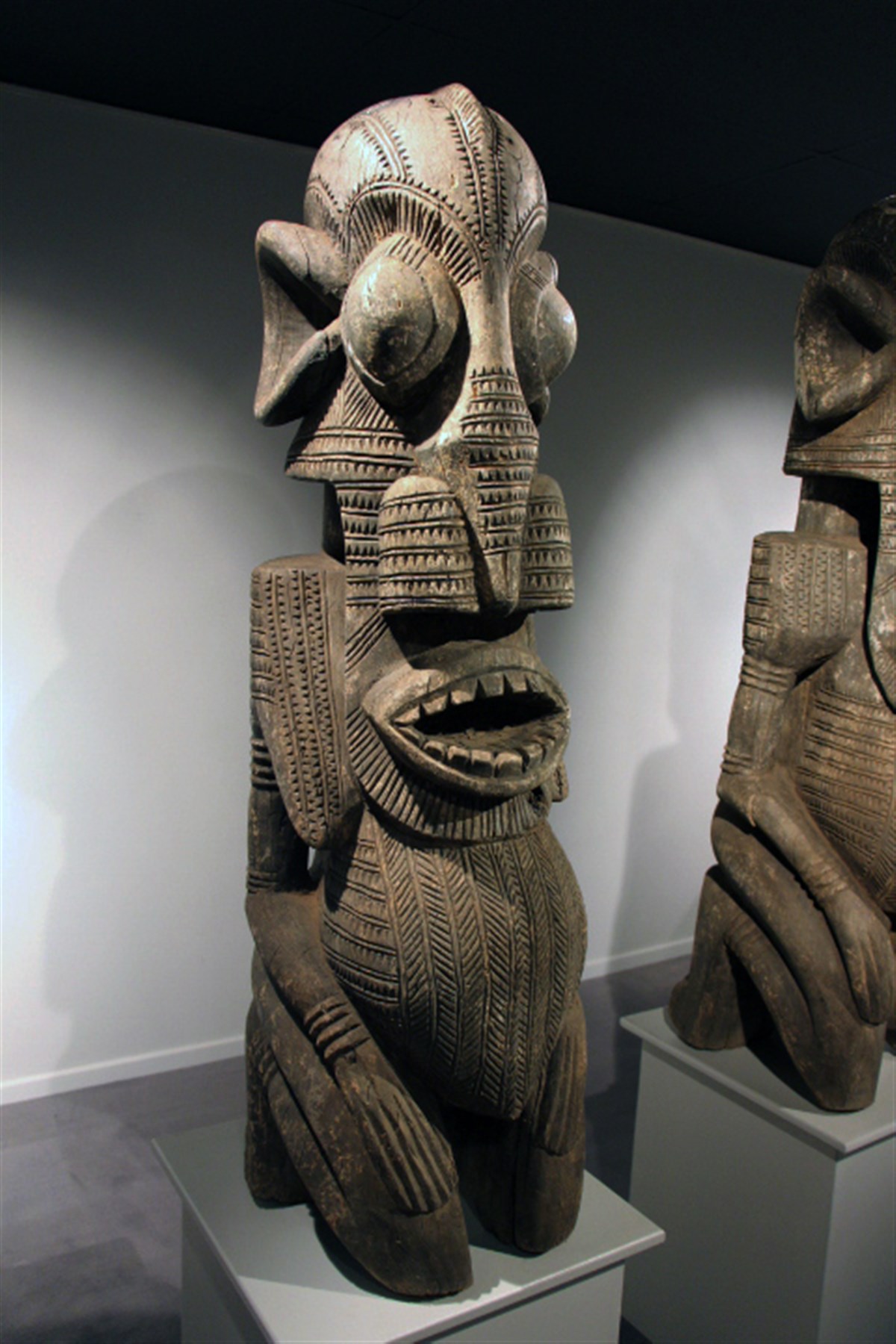 Couple de génies Dogon Nommos (6304) - Statues africaines Dogon