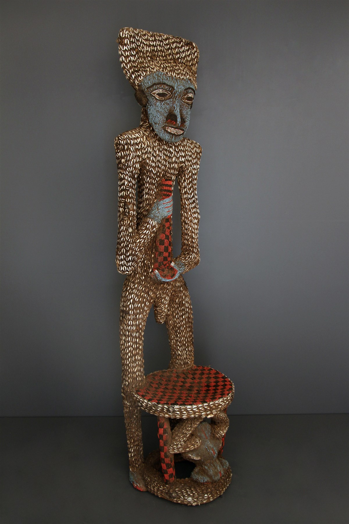 Trône perlé Bamiléké (6553) - Trône Bamileke - Art africain