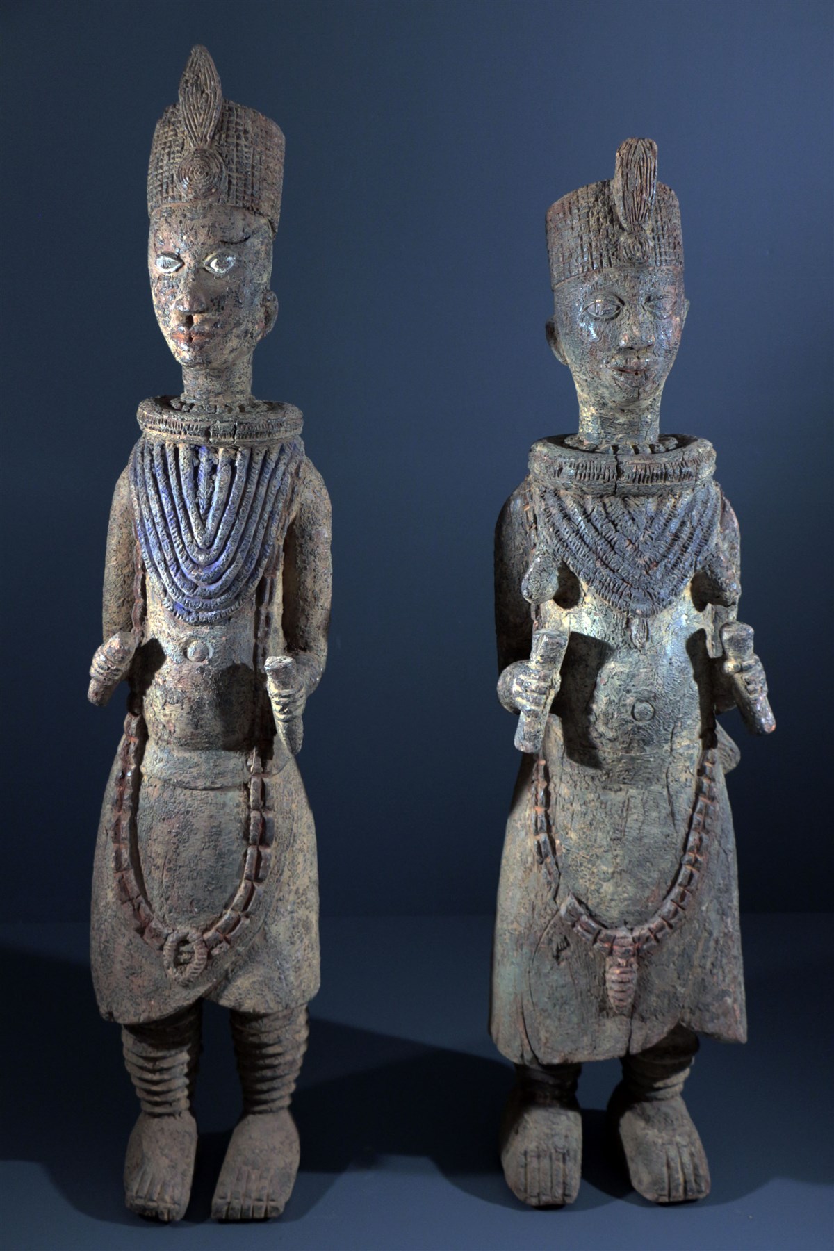 Couple royal Ifé style Ita Yemoo (7269) - Statues africaines