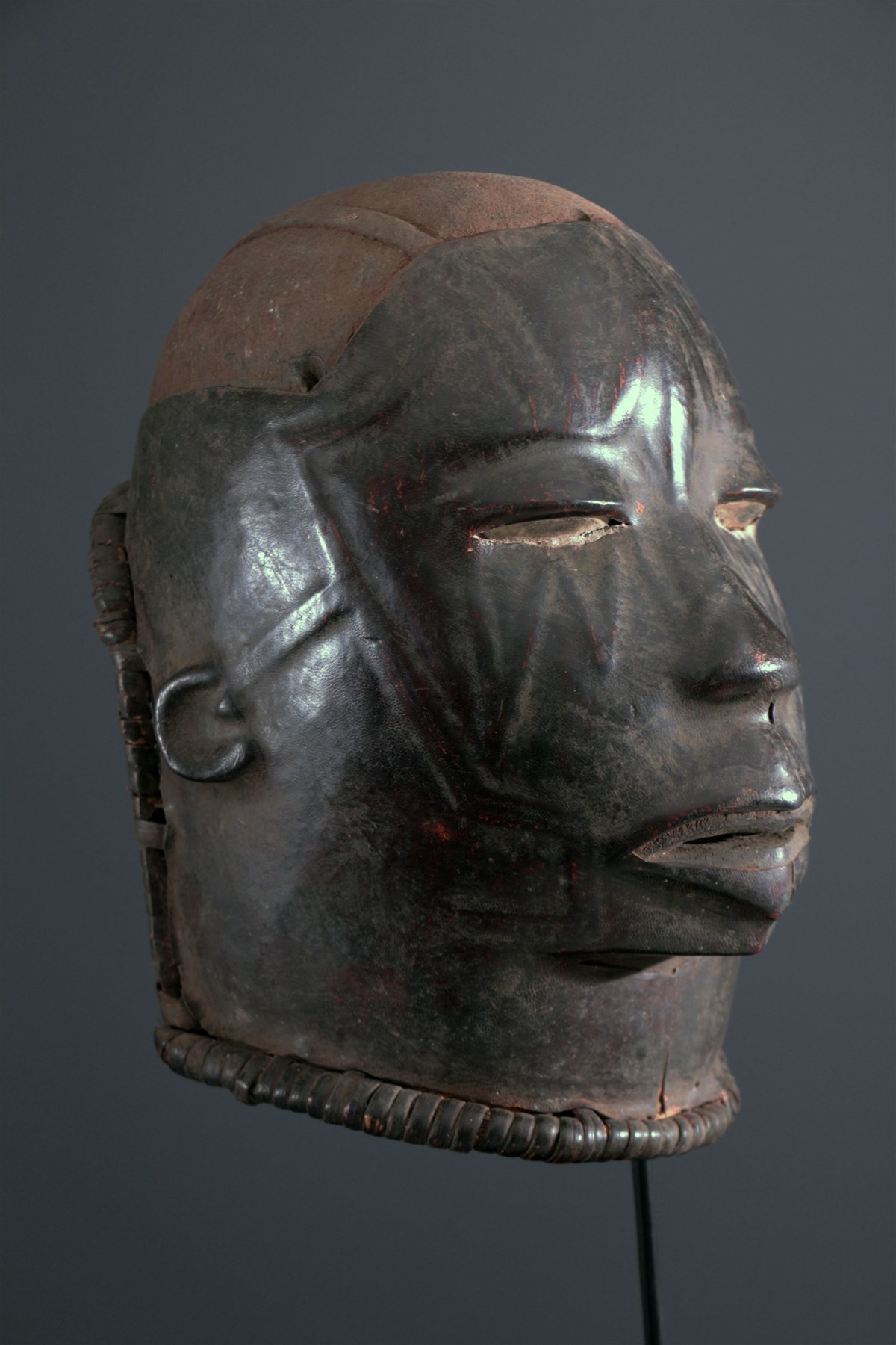 Masque casque Makonde Lipiko (7380) - Masque africain Makonde