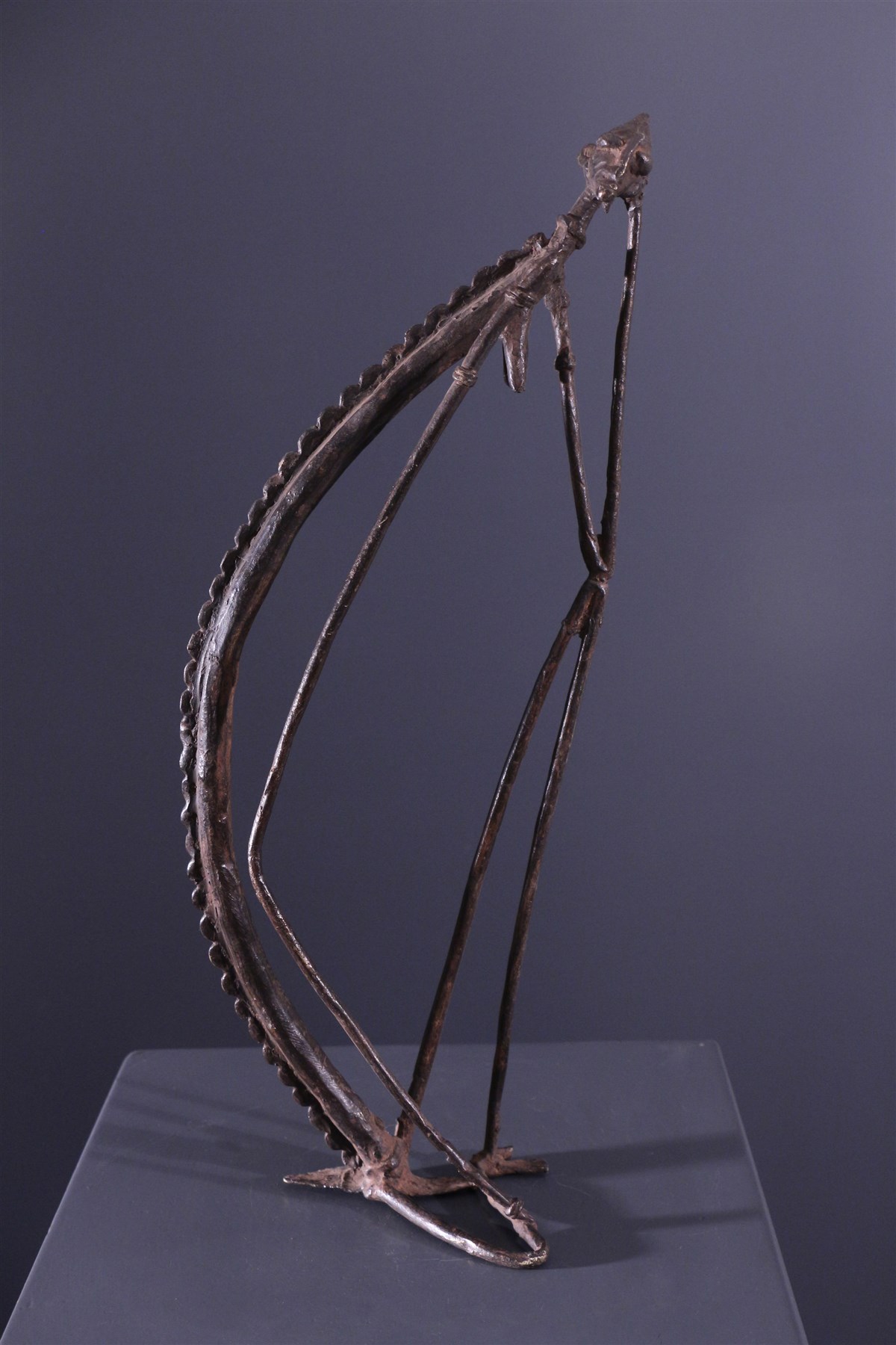 Statue Dogon Nommo en bronze (7636) - Statues africaines Dogon