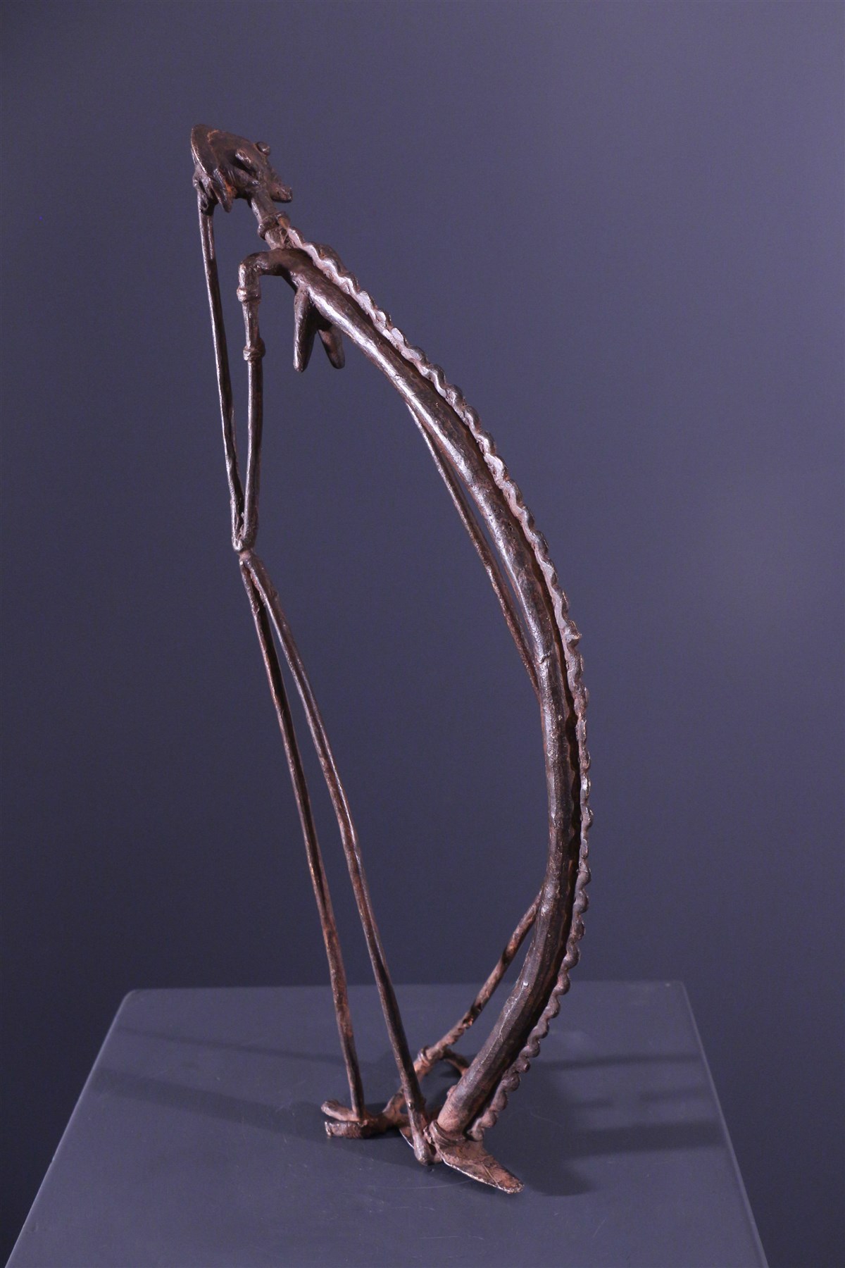 Statue Dogon Nommo en bronze (7636) - Statues africaines Dogon