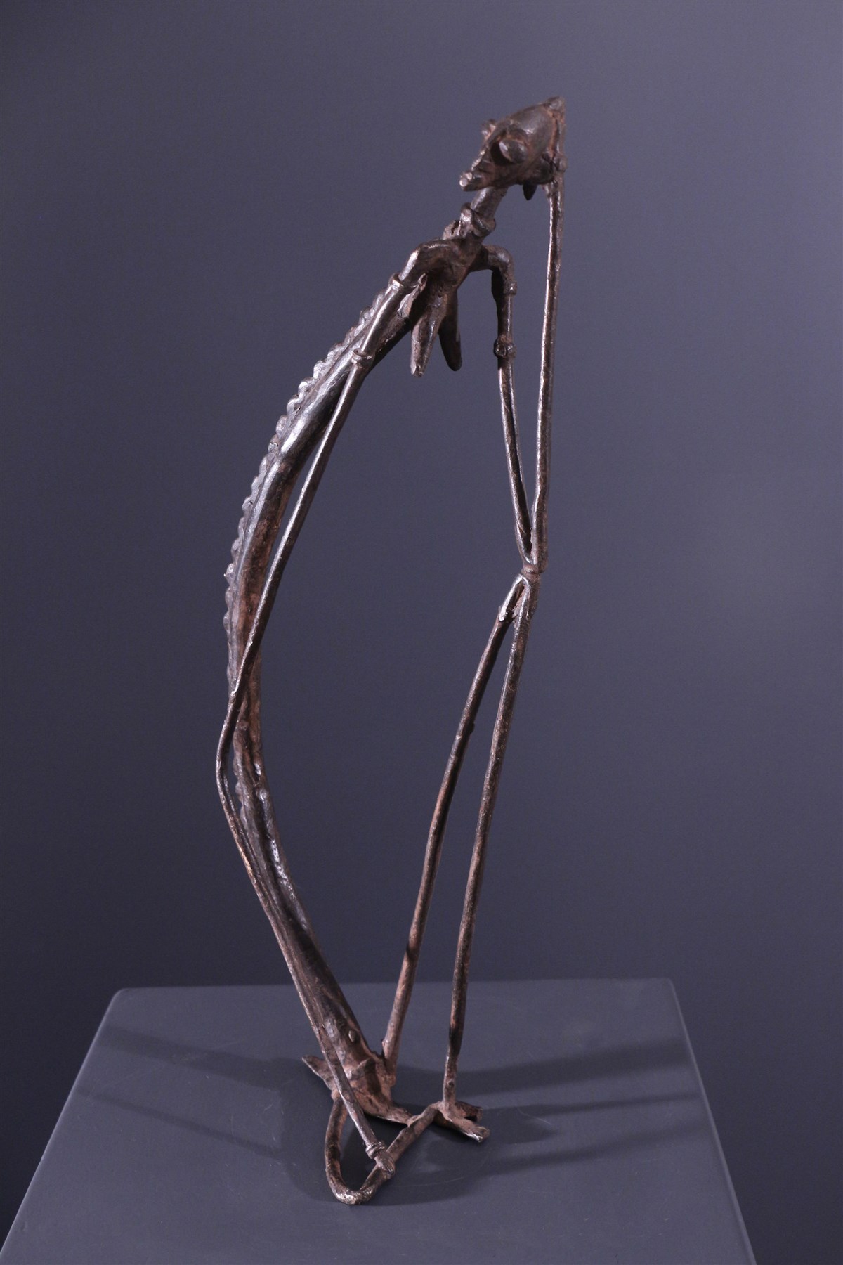 Statue Dogon Nommo en bronze (7636) - Statues africaines Dogon