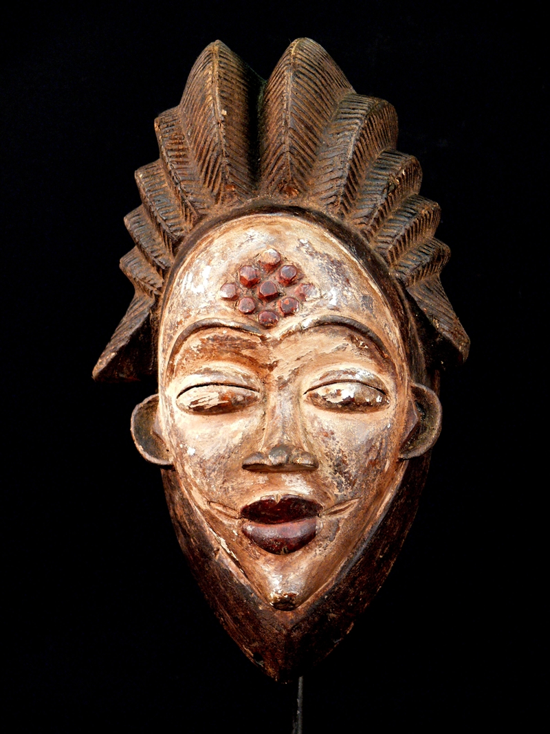 Punu mask (816) - African mask, tribal art, primitive art Punu