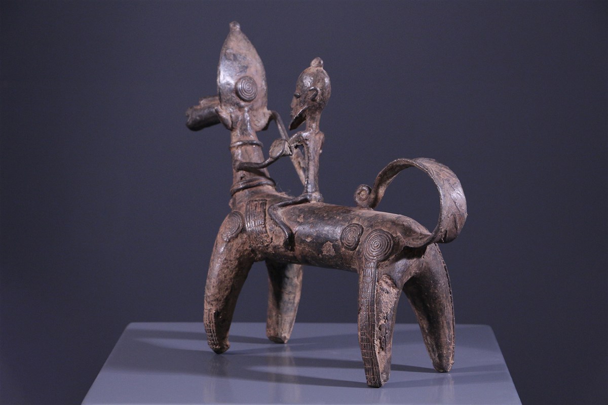 Animal mythique Dogon chevauché (8402) - Statuettes Dogon - Art africain