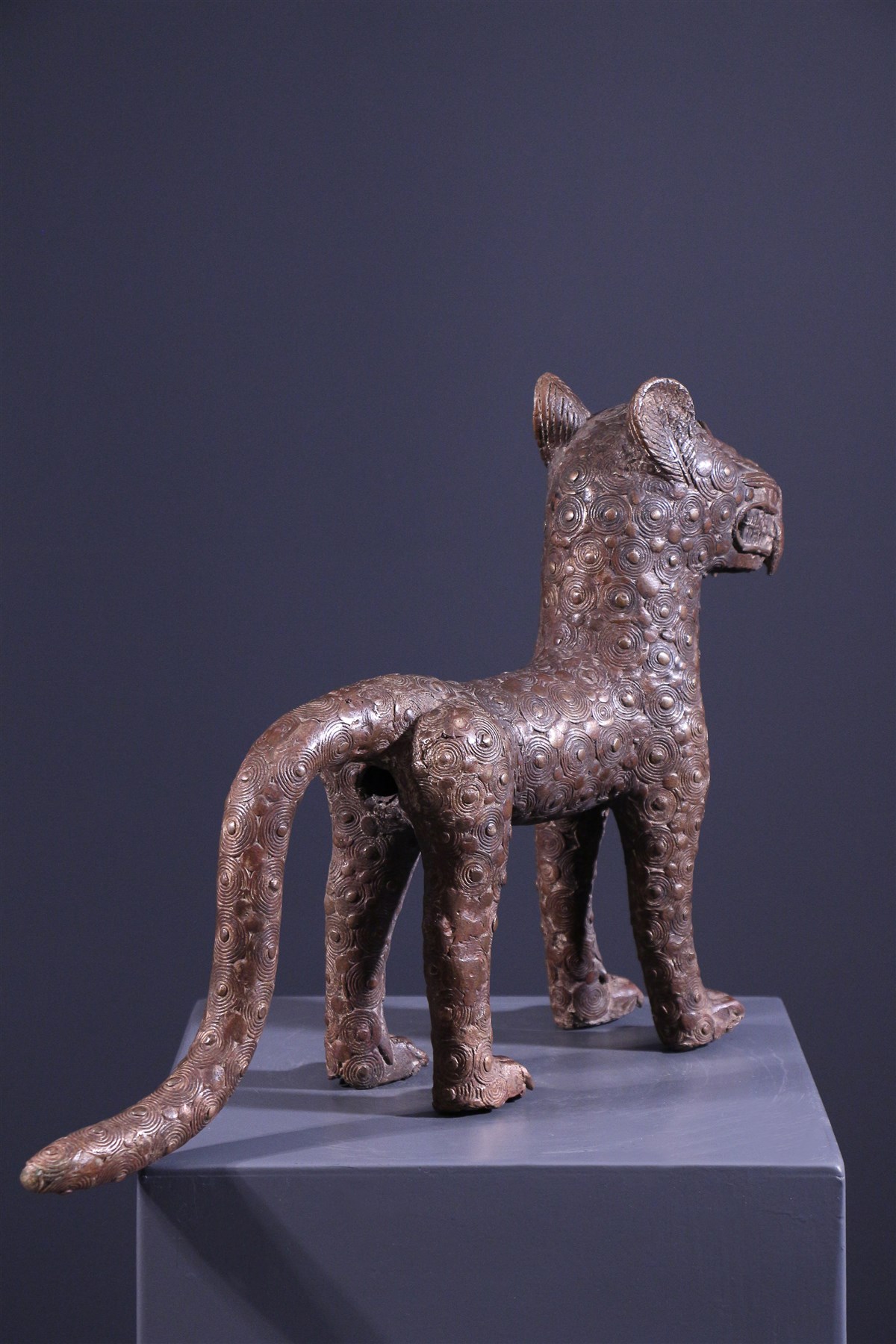 Léopard Benin Bini Edo (8527) - Statues africaines Bénin - Art africain